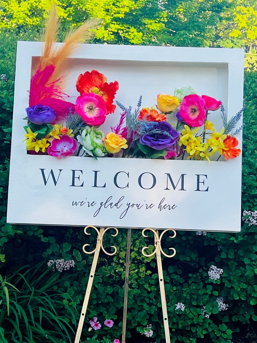 Flower Box Welcome Sign - Wedding Welcome Sign- Personalized Decor - Etsy