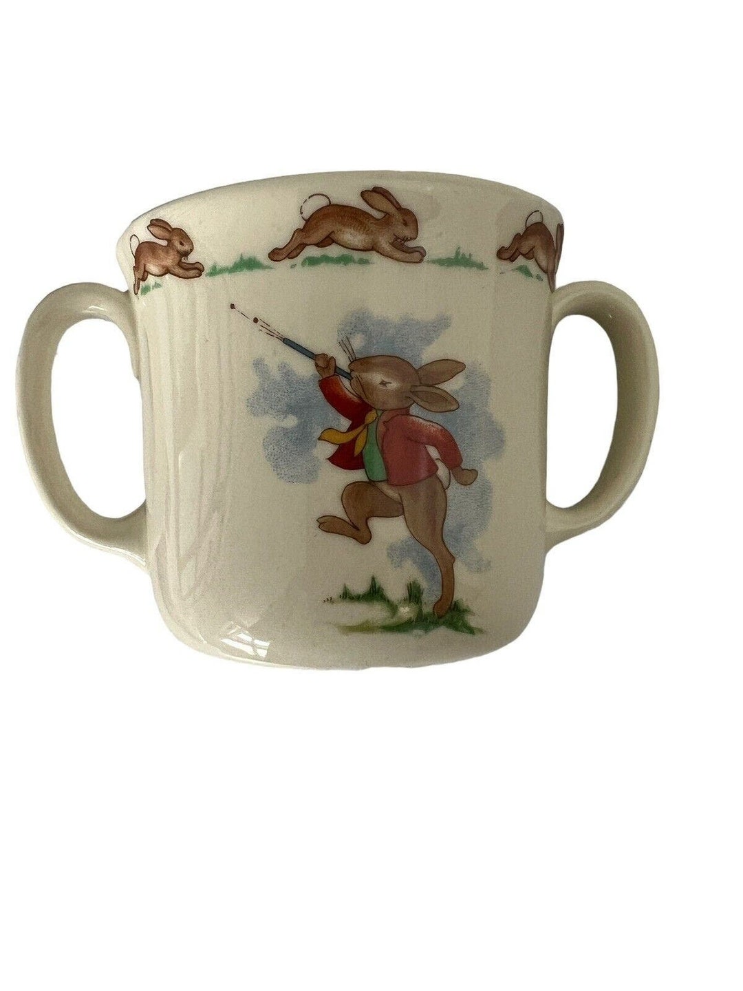 Royal Doulton Bunnykins Vintage Two Handled Hug-a-mug England Fine Bone China - Etsy