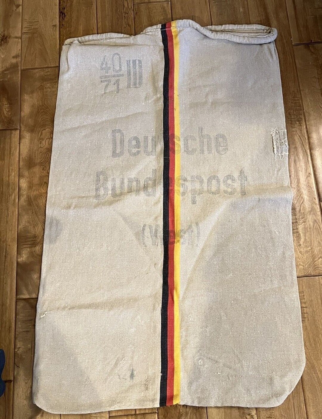 Vintage DEUTSCHE BUNDESPOST West Germany Post Large Canvas Mail Bag 27 ...