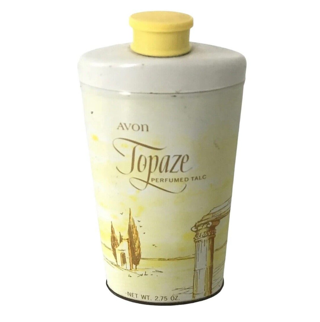 Vintage AVON Topaze Perfumed Talc Body With Powder Tin 2.75 Oz - Etsy
