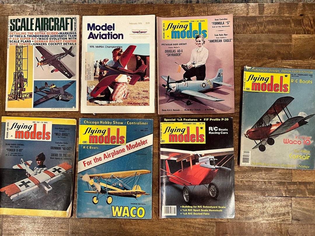 Vtg LOT of 7 Flying Models Magazines Scale Aircraft Model Aviation 1967 ...