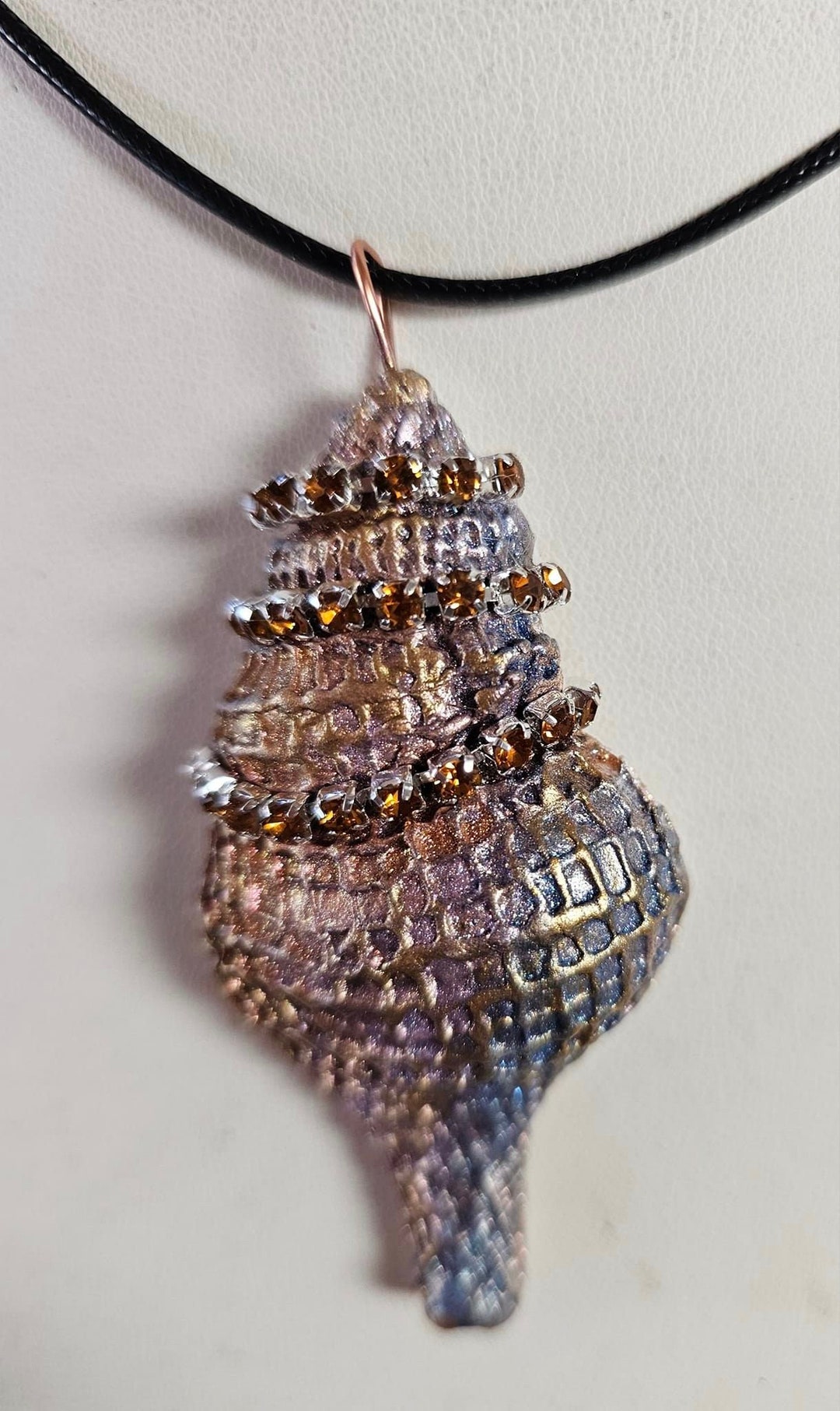 Jewels of the Sea Series Seashell Pendant Necklace Wearable Art Polymer ...