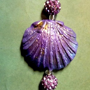 Seashell Bling Hat Pin Brooch Stick Pin Jewelry Accessory Polymer Clay ...