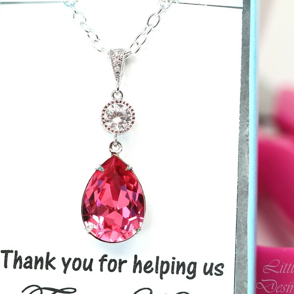 Hot Pink Necklace - Etsy