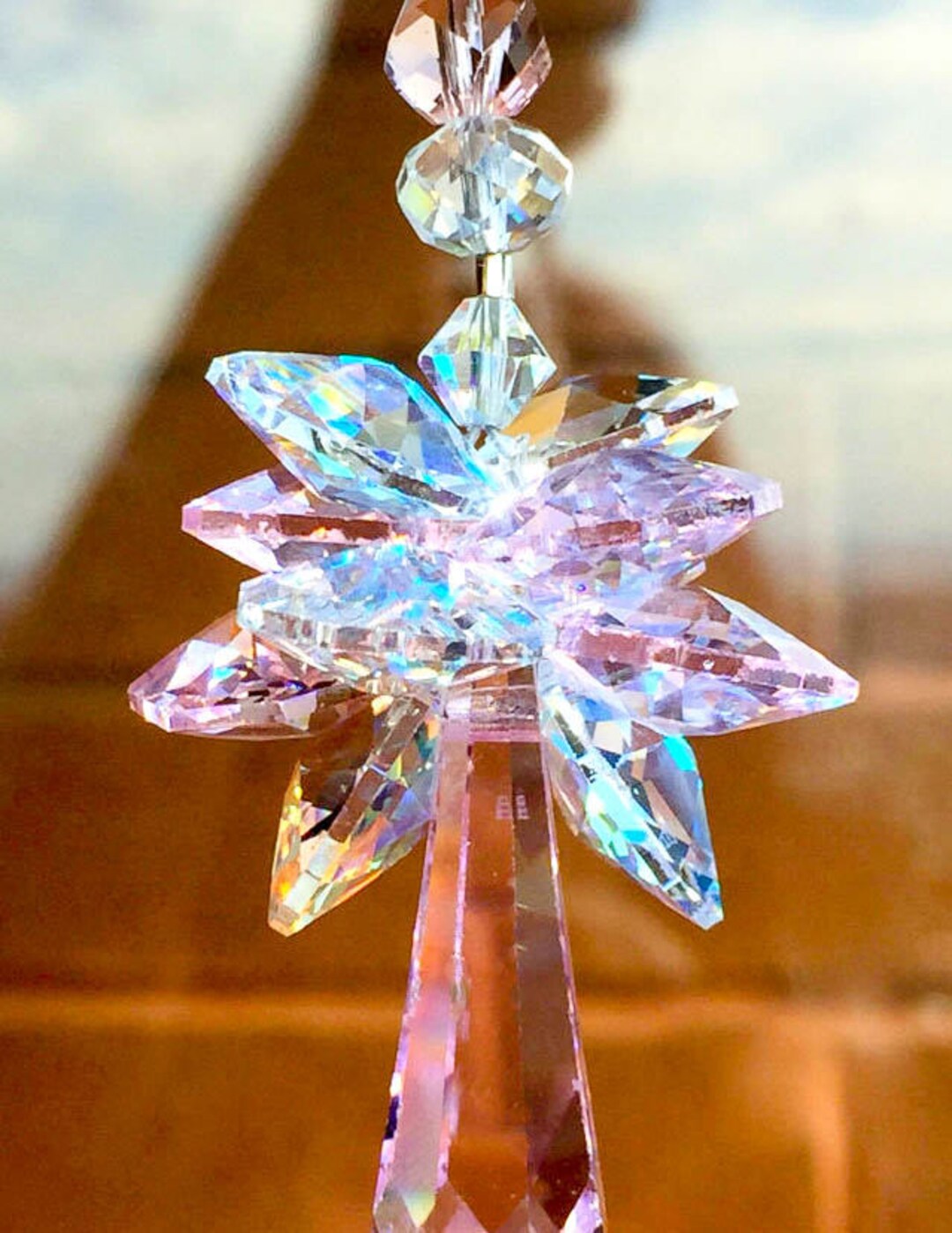 Crystal Prism Hanging Suncatcher Ornament, Jewel Suncatcher, Crystal ...