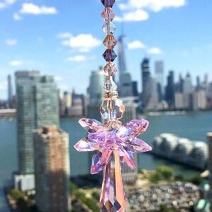 Crystal Angel Hanging Decor, Glass Prism Angel, Crystal Prism Hanging ...