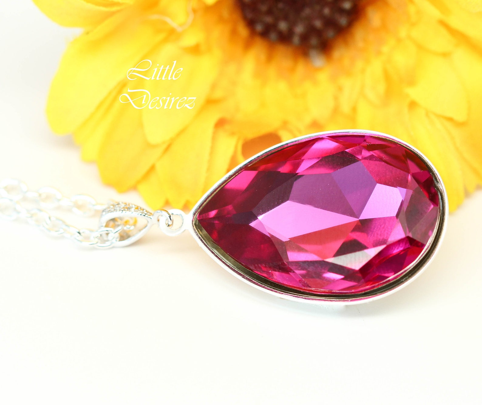 Sterling Red Crystal Necklace | Bridal Princess Locket | Chic Pearl ...