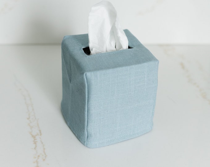 Sky Blue Tissue Box Cover - Etsy