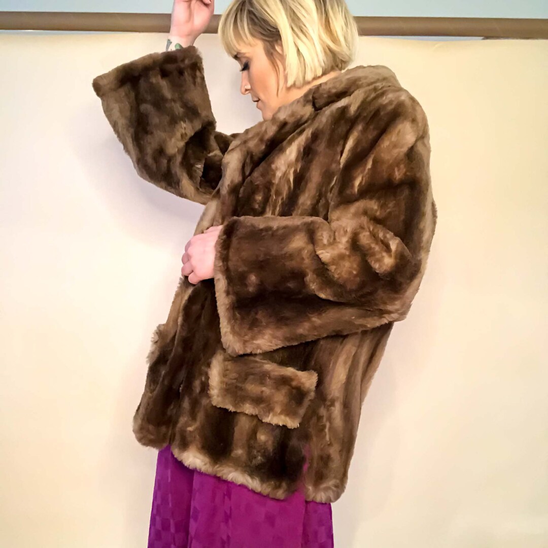 Medium Vintage Brown Mink Fur Coat : Evan's Mohogany Soft Warm Deep ...