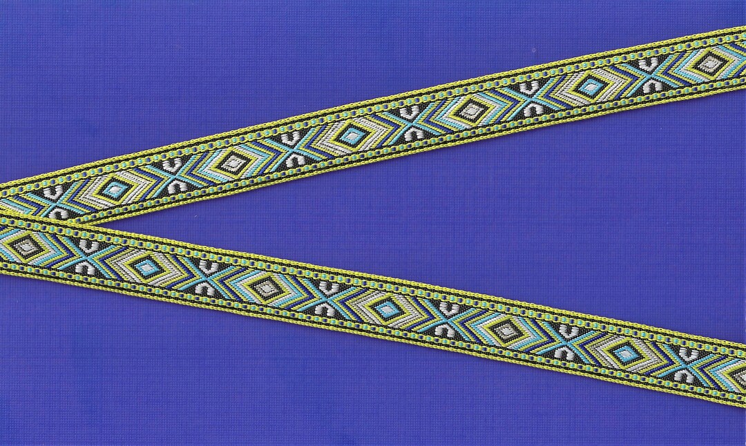 NATIVE AMERICAN C-09-D Jacquard Ribbon Polyester Trim 5/8" Wide (16mm ...