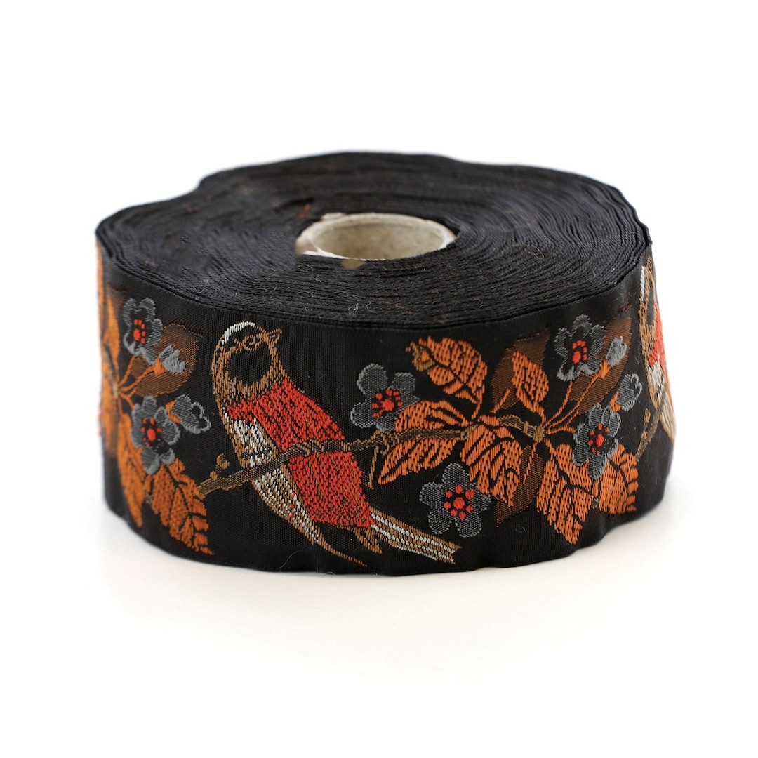 KAFKA H-12/07 Jacquard Ribbon Organic Cotton Trim 1-1/2" Wide (38mm ...