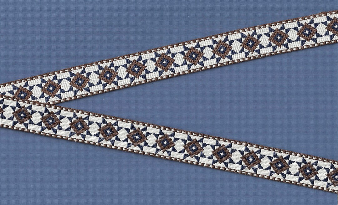 NATIVE AMERICAN D-02-A Jacquard Ribbon Poly Trim, 3/4" Wide (20mm ...