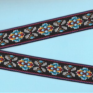 NATIVE AMERICAN F-09-C Jacquard Ribbon Poly Trim 1 Wide 25mm Tribal ...