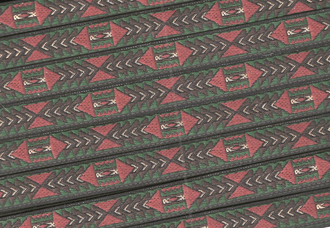 NATIVE AMERICAN B-12-A Jacquard Ribbon Polyester Trim 1/2" Wide (13mm ...