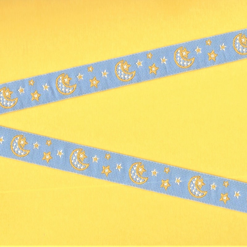 Moon and Stars Ribbon - Etsy