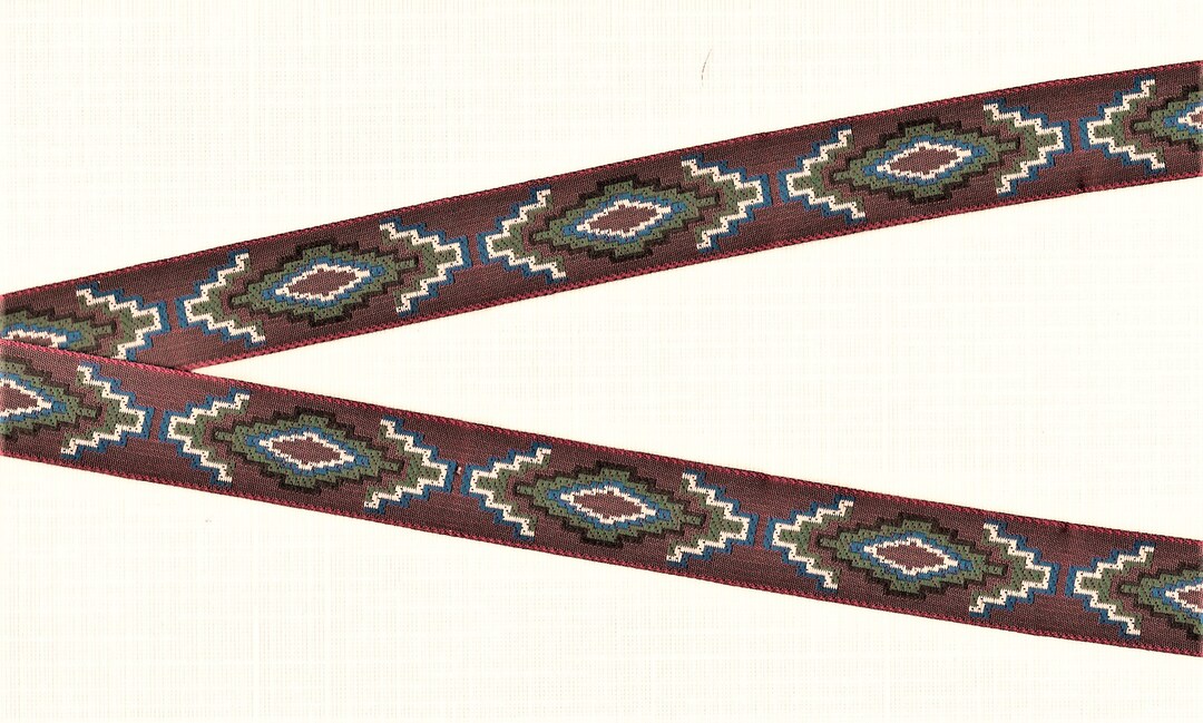 NATIVE AMERICAN D-15-A Jacquard Ribbon Polyester Trim 3/4 Wide (20mm ...