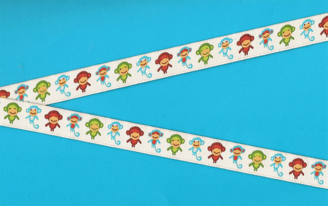 Animals/wildlife C-04-A Jacquard Ribbon Poly Trim 5/8 Wide 16mm Ivory W ...