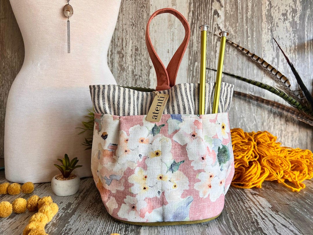 ATENTI Handmade Bags "lillian" Pastel Floral Design, 8-pocket Tall ...