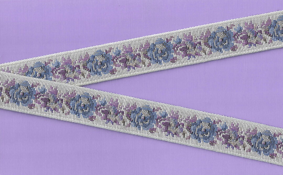 FLORAL TAPESTRY F-20-A Jacquard Ribbon Poly/cotton Trim 1-1/8" Wide ...