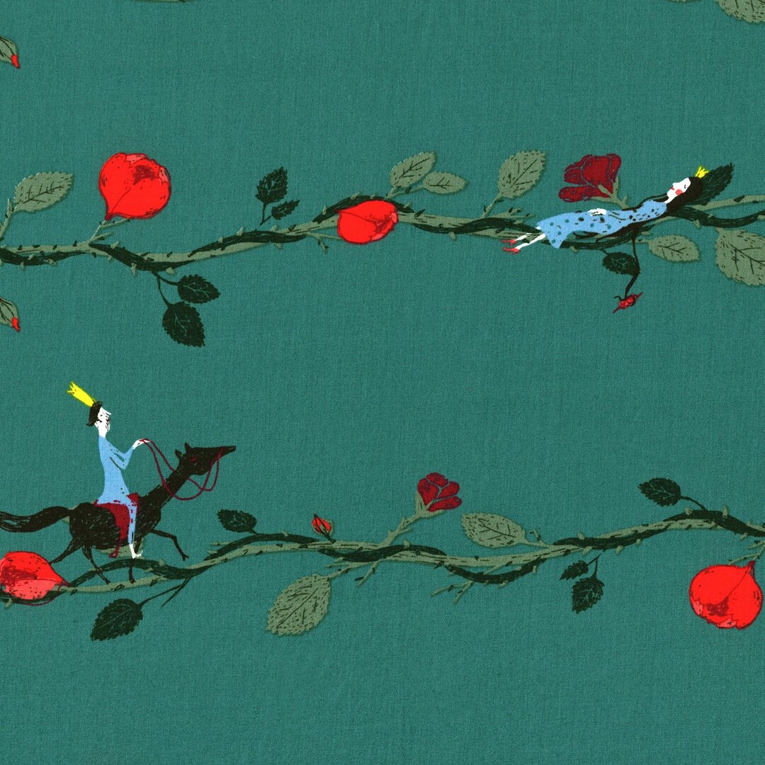 Fairy Tale Fabric SLEEPING BEAUTY (briar Rose) by Sybille Hein 58" Wide ...