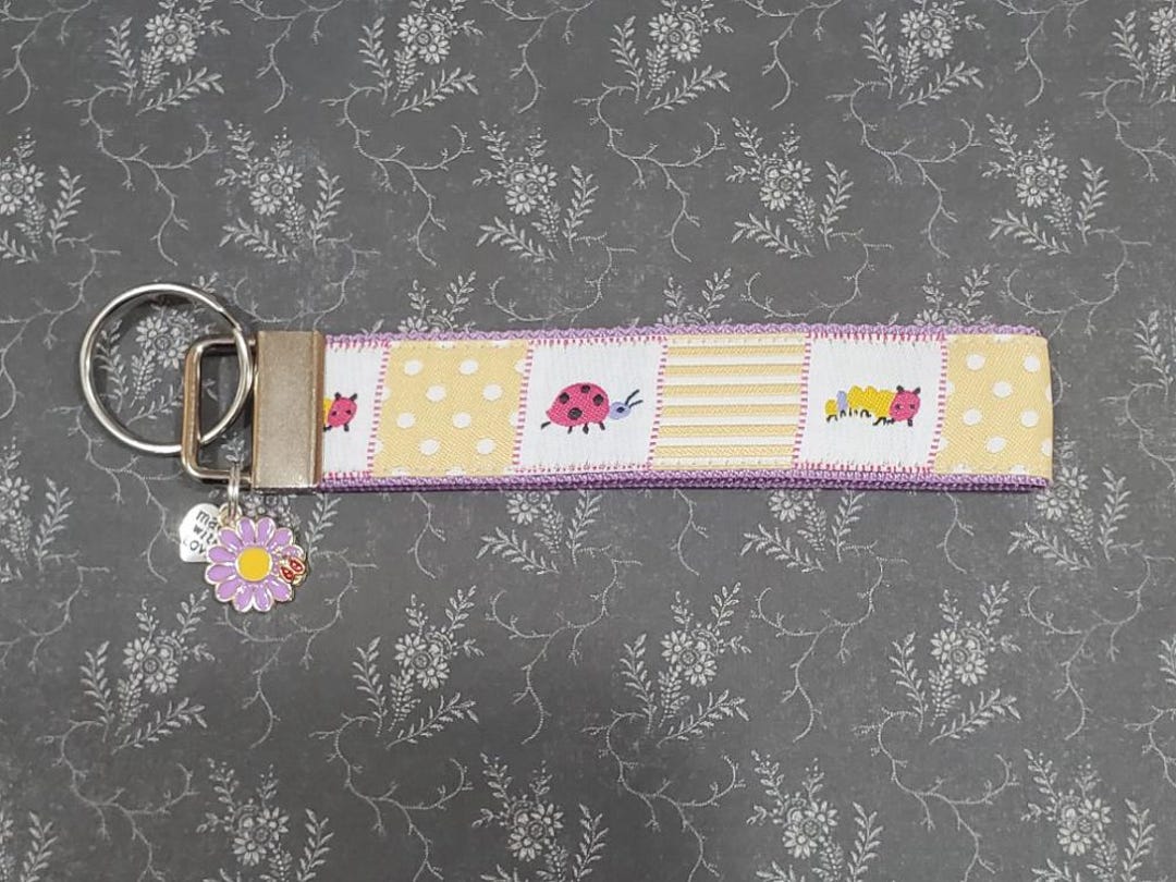 INSECTS Jacquard Ribbon/nylon Web 1" Wide (25mm) Key Fobs, Caterpillar ...