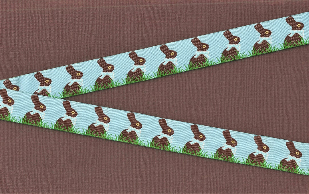 Animals/farm E-18-B Jacquard Ribbon Poly Trim 7/8" Wide (22mm) EASTER ...
