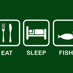FUNNY TSHIRT Eat Sleep Fish T-shirt Fishing Hunting Outdoors Camping ...