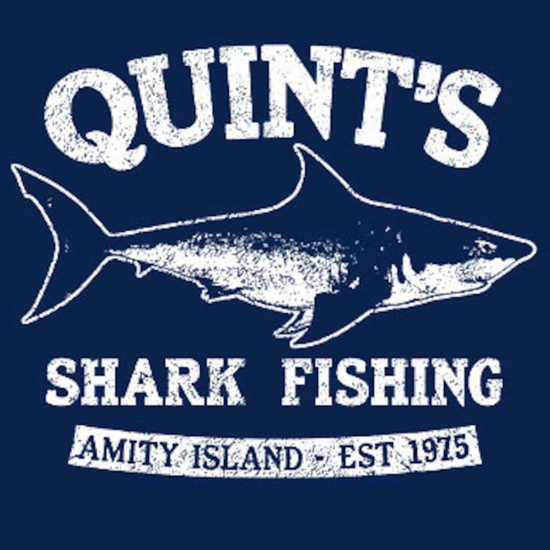 JAWS MOVIE Tshirt Quints Shark Fishing T-shirt Mens Womens Kids Tee ...