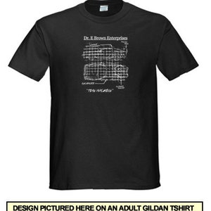 FUNNY T-SHIRT 80s Movie Time Machine Schematics T-shirt Science Fiction ...