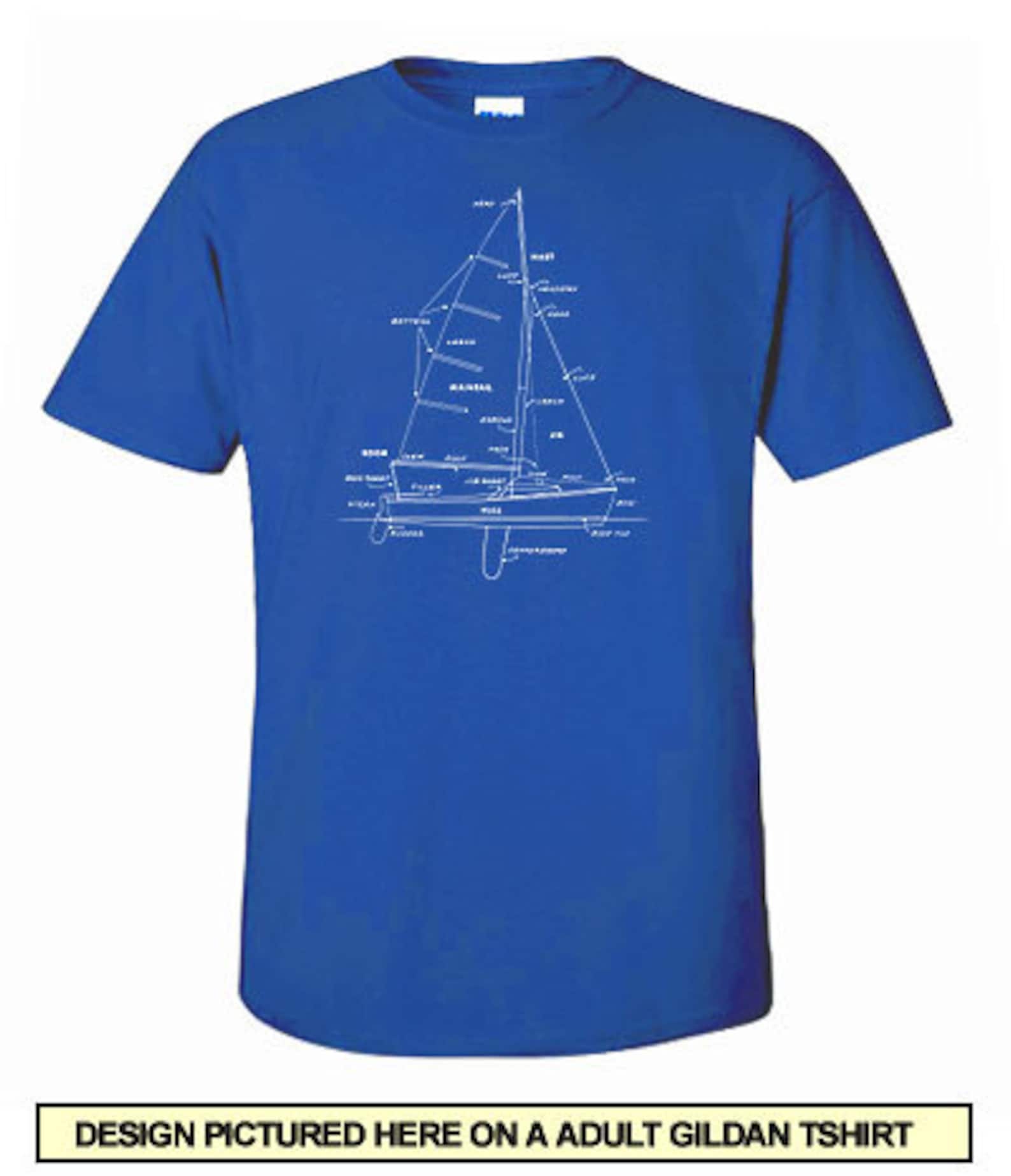 SAILBOAT TSHIRT Boat T Shirt Cool Tshirt Fishing Shirt Mens - Etsy