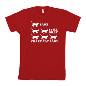 FUNNY T-SHIRT Crazy Cat Lady T-shirt Cat Lover Vegan Mens Womens Kids T ...