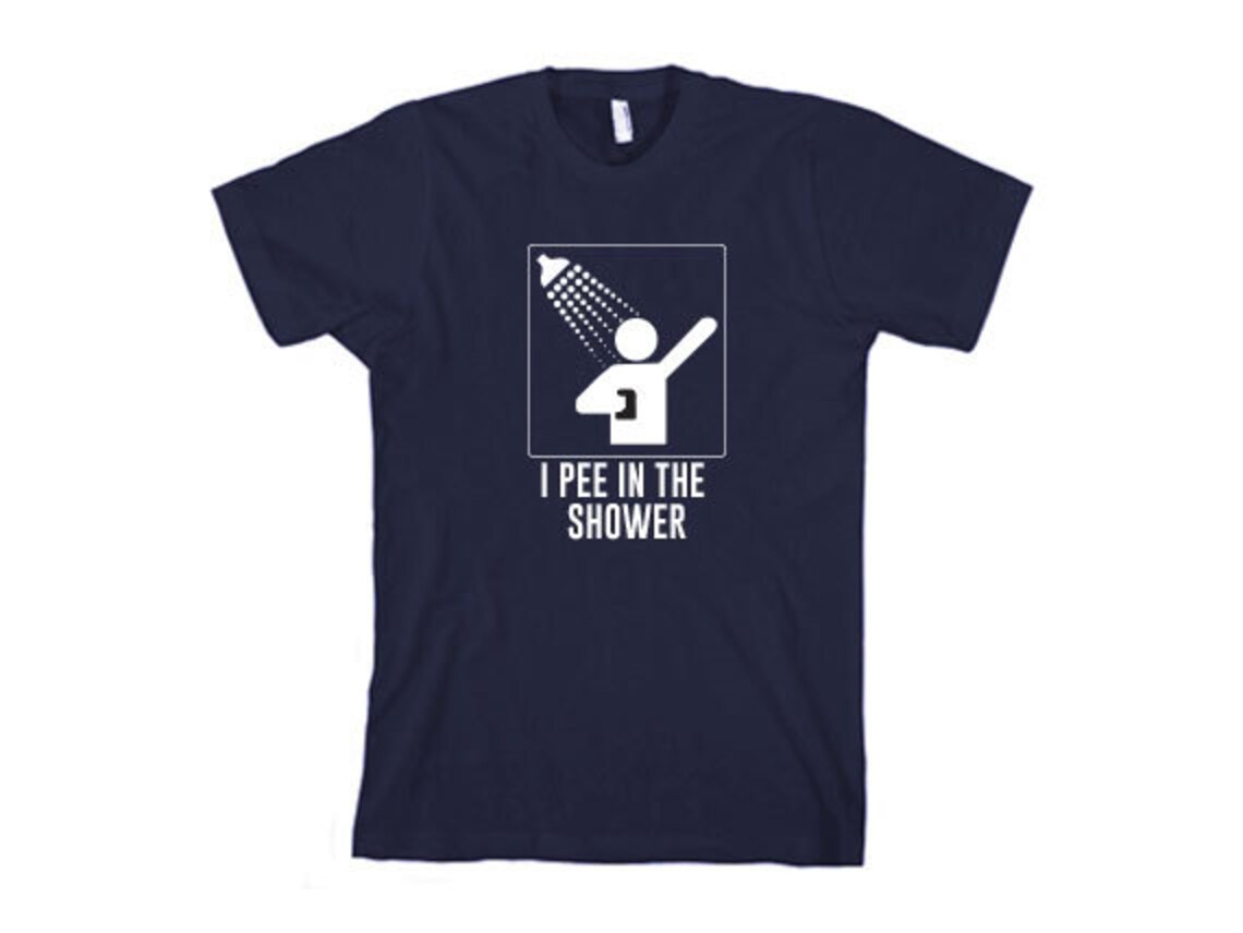 FUNNY TSHIRT I Pee in the Shower T-shirt Dirty Joke Summer Camp Gamer ...
