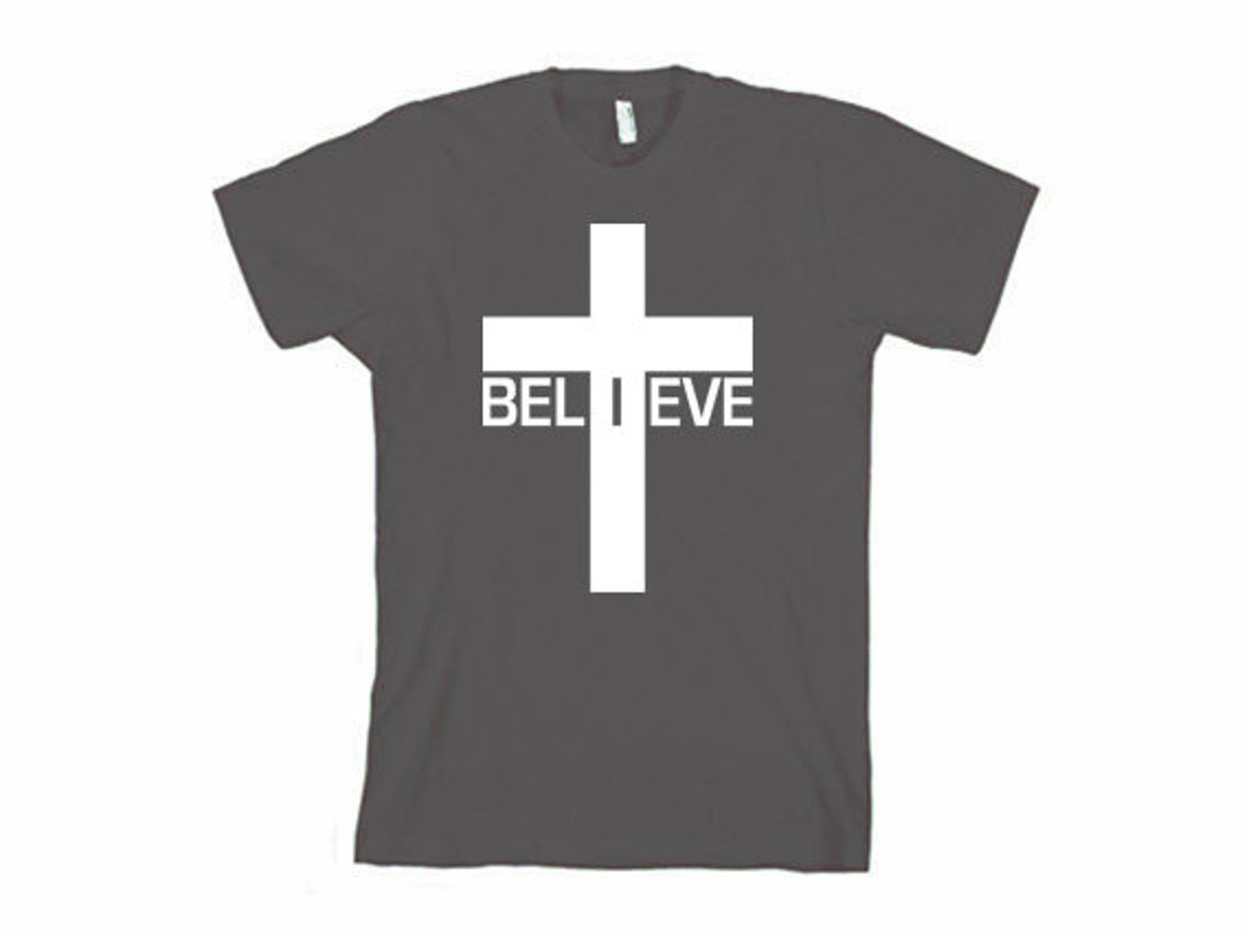 CHRISTIAN TSHIRT I Believe T-shirt Easter Catholic Bible Religious ...