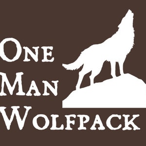 FUNNY T-SHIRT One Man Wolf Pack T-shirt Camping Outdoors Nature Mens ...