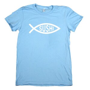 FUNNY SHIRT Sushi T-shirt Vegan Vegetarian Mens Woms Kids Tee Shirt ...