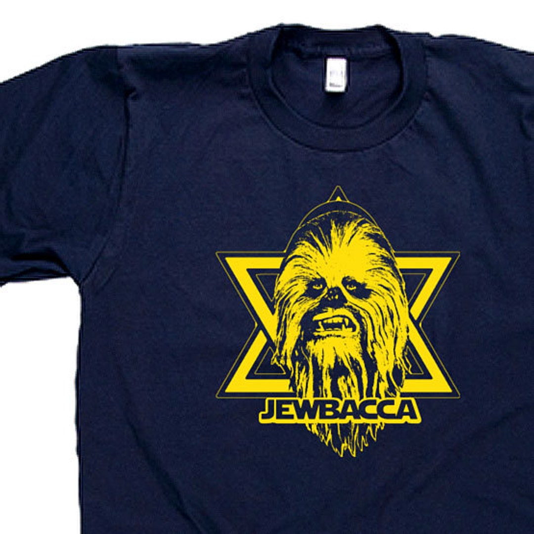 FUNNY SHIRT Jewbacca Jewish Bar Mitzvah Science Fiction T-shirt Cosplay ...