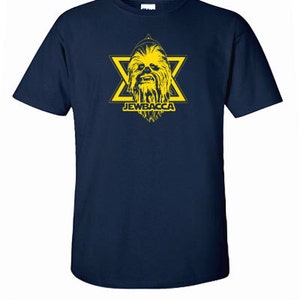 FUNNY SHIRT Jewbacca Jewish Bar Mitzvah Science Fiction T-shirt Cosplay ...