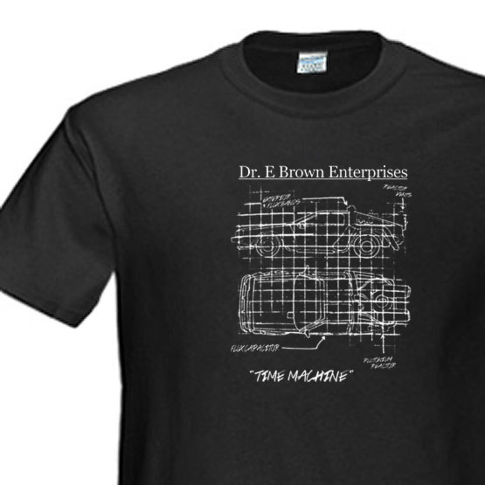 FUNNY T-SHIRT 80s Movie Time Machine Schematics T-shirt Science Fiction ...