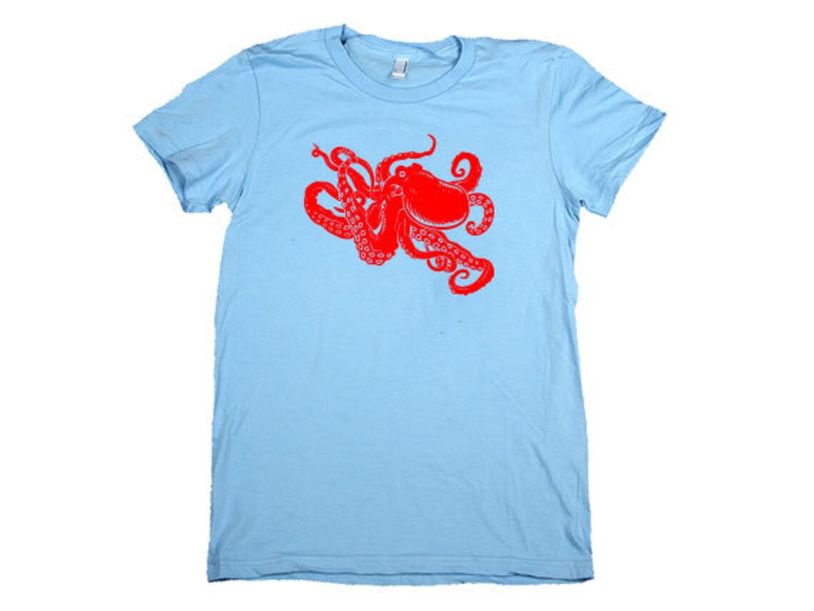 OCTOPUS TSHIRT Cool Mens Womens Kids Fishing T-shirt Sea Life - Etsy