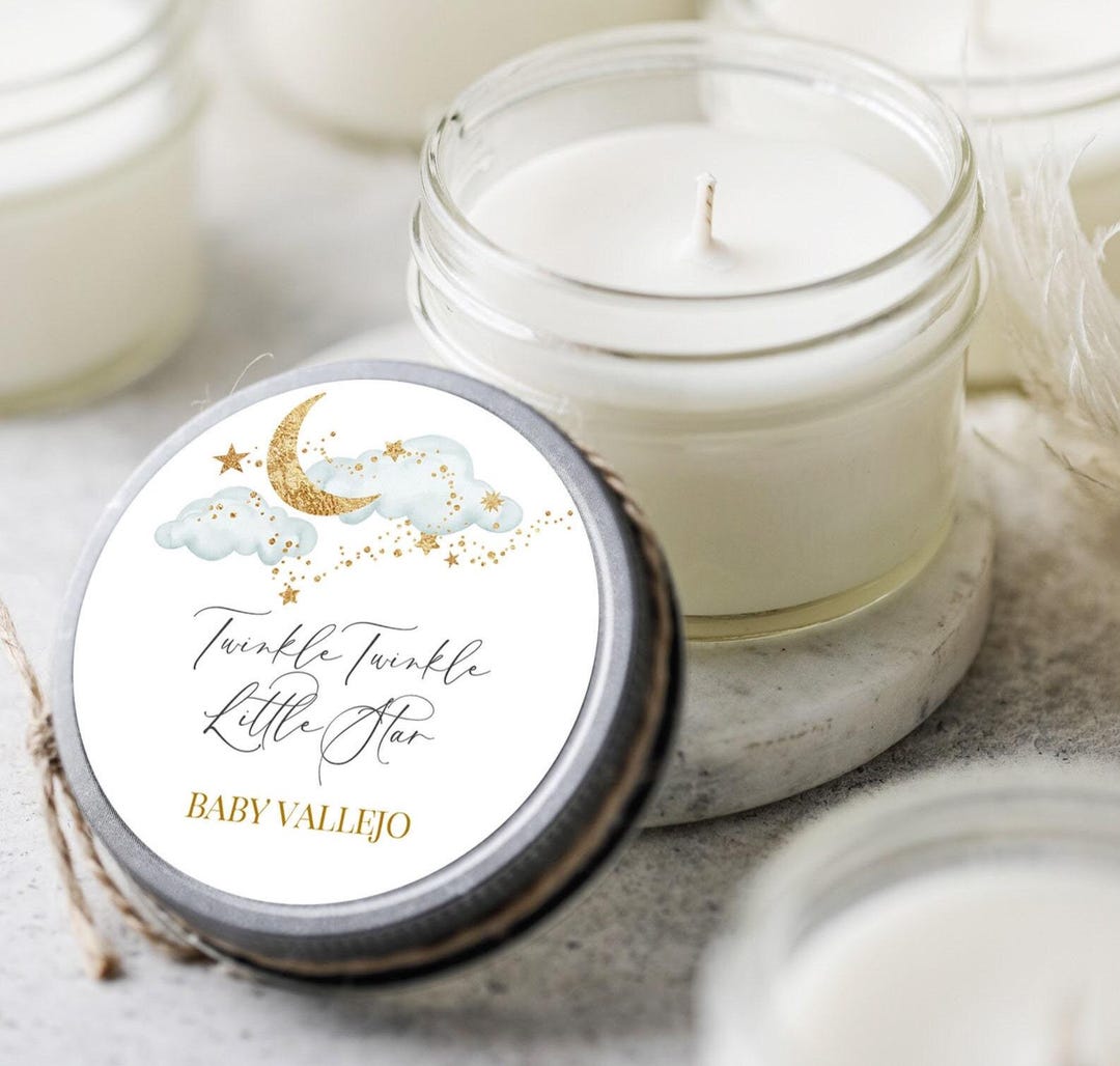 Twinkle Little Star Baby Shower Candles: Celestial Moon & Star Party ...
