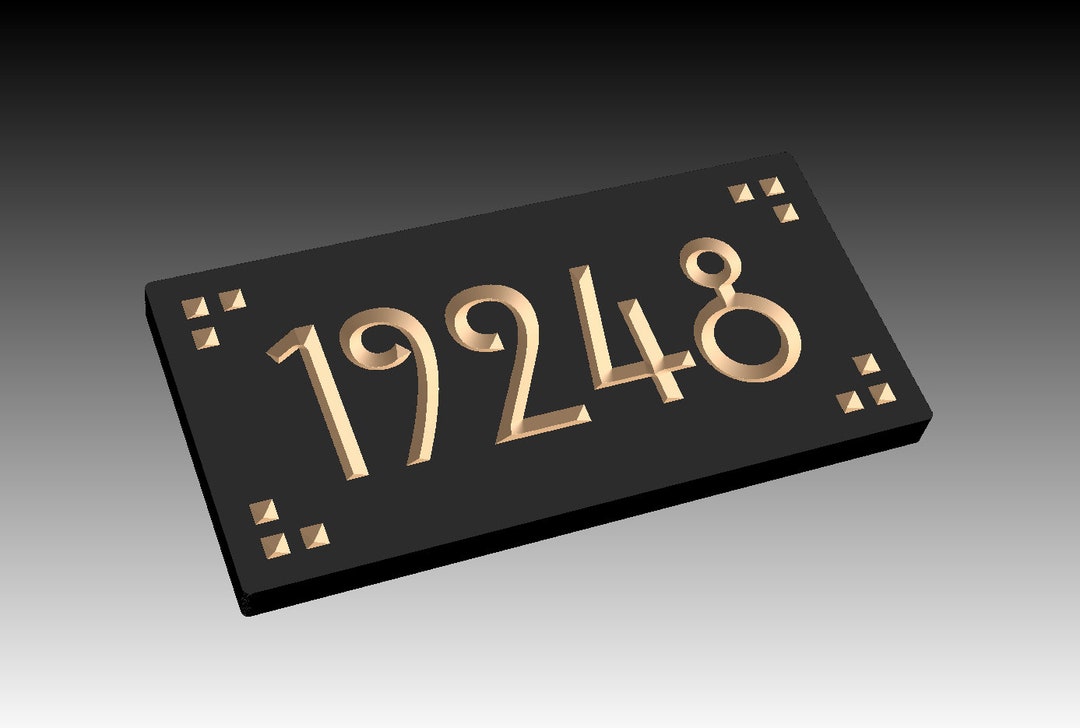 SIGN209 12" X 6" X 3/4" Engraved Craftsman House Number Sign, Custom ...