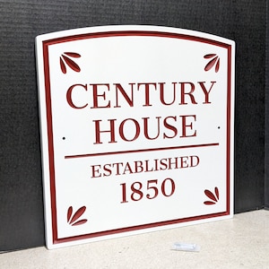 SIGN121 14-1/2" X 10" X 3/4" Engraved House Name Sign, Custom Carved ...