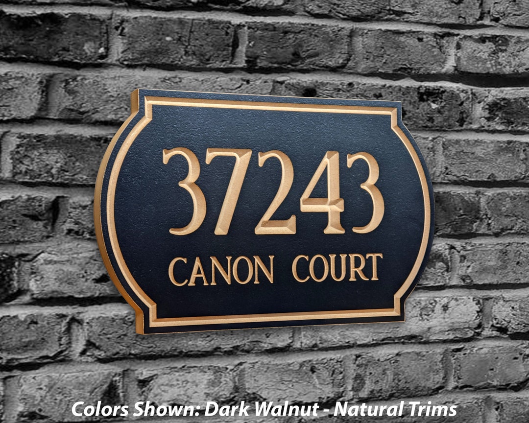SIGN29 14" X 8" X 3/4" Engraved House Number/street Sign, Custom Carved ...