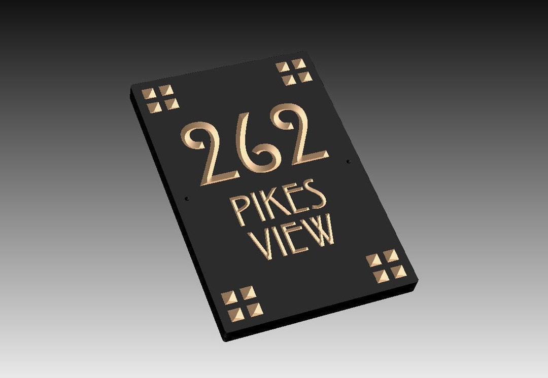 SIGN79 8" X 12" X 3/4" Engraved Craftsman Address Sign, Custom Carved ...