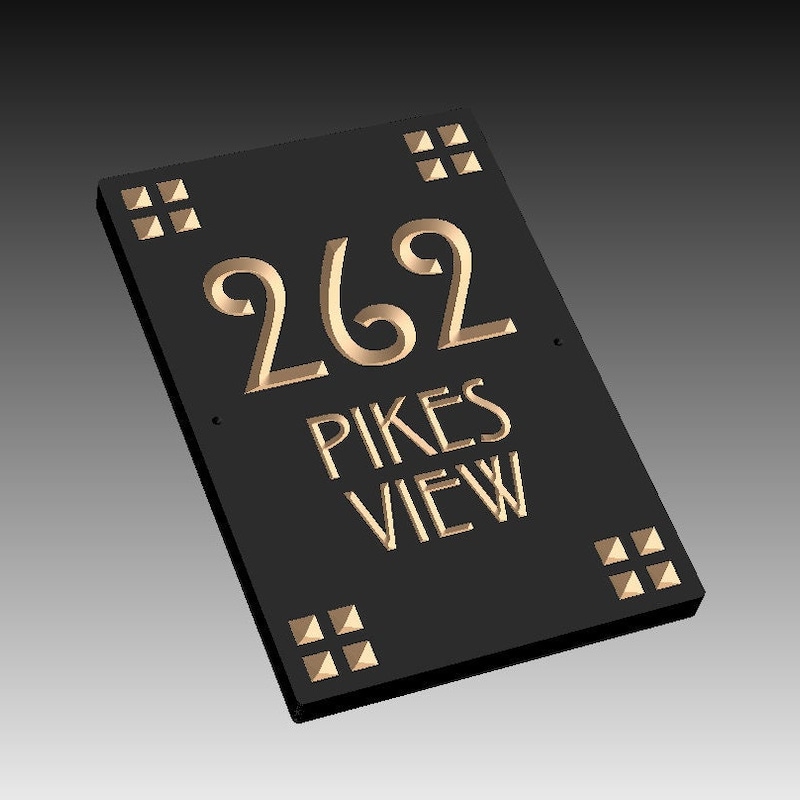 Craftsman Address Plaque - Etsy