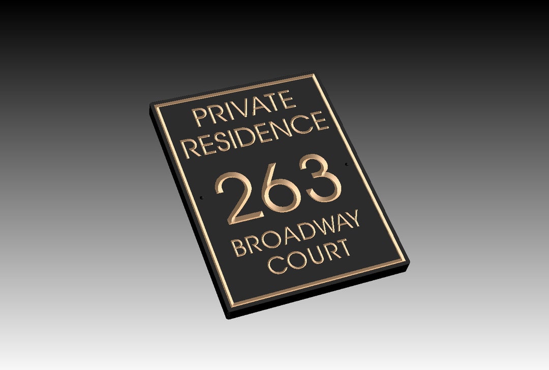 SIGN99 9" X 12" X 3/4" Engraved House Number Sign, Custom Carved Wood ...