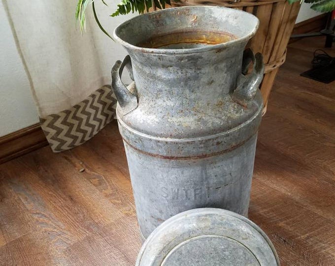 Vintage Milk Can Swift Dairy Steel Milk Can With Removable Lid 20 Quart ...