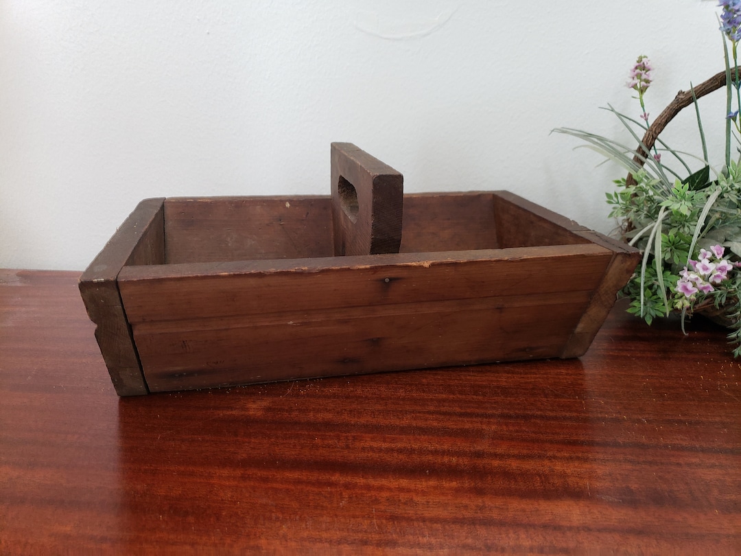 Antique Wood Caddy, Divided Wood Box ,farmhouse, Table - Etsy