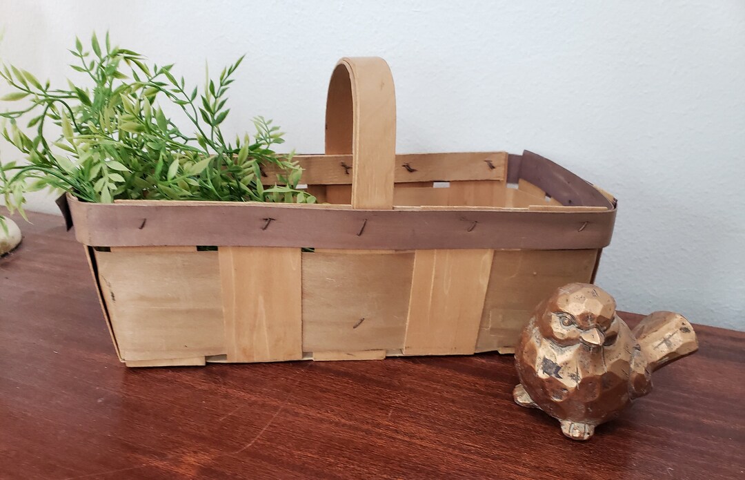 One Vintage Primitive Split Wood Farm Fruit Basket - Etsy
