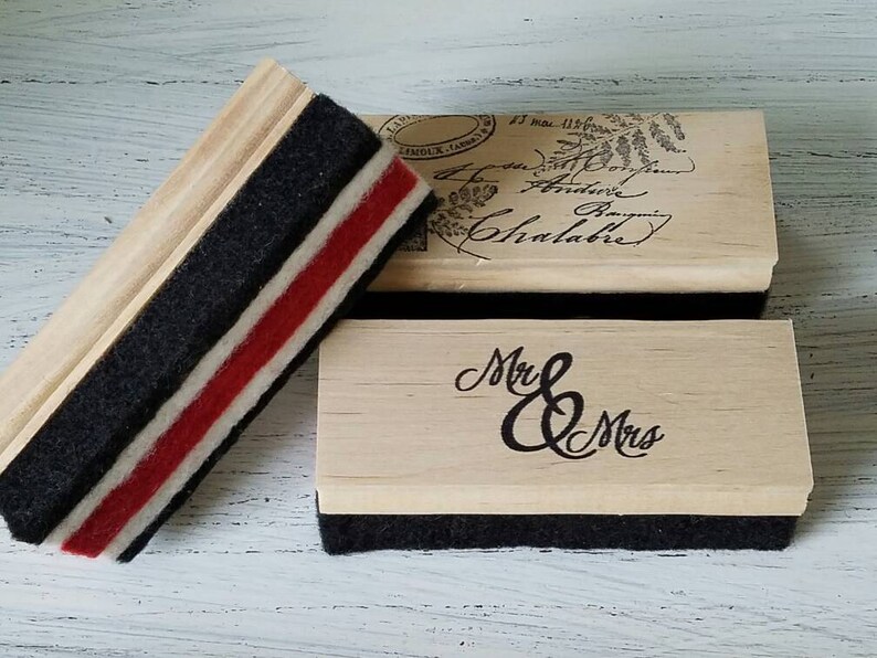 Felt Eraser for Chalkboards Mr & Mrs French Scrolls - Etsy